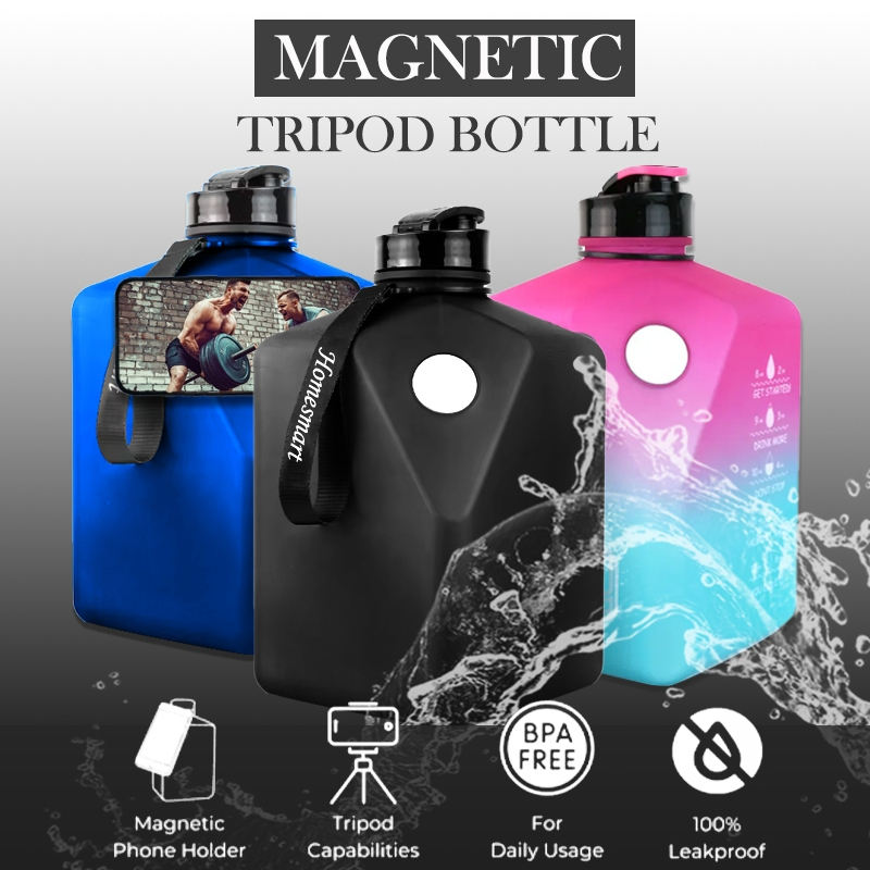 2.7L Water Bottle Magnetic Tripod Bottle Fitness Gym Magsafe Oversized ...