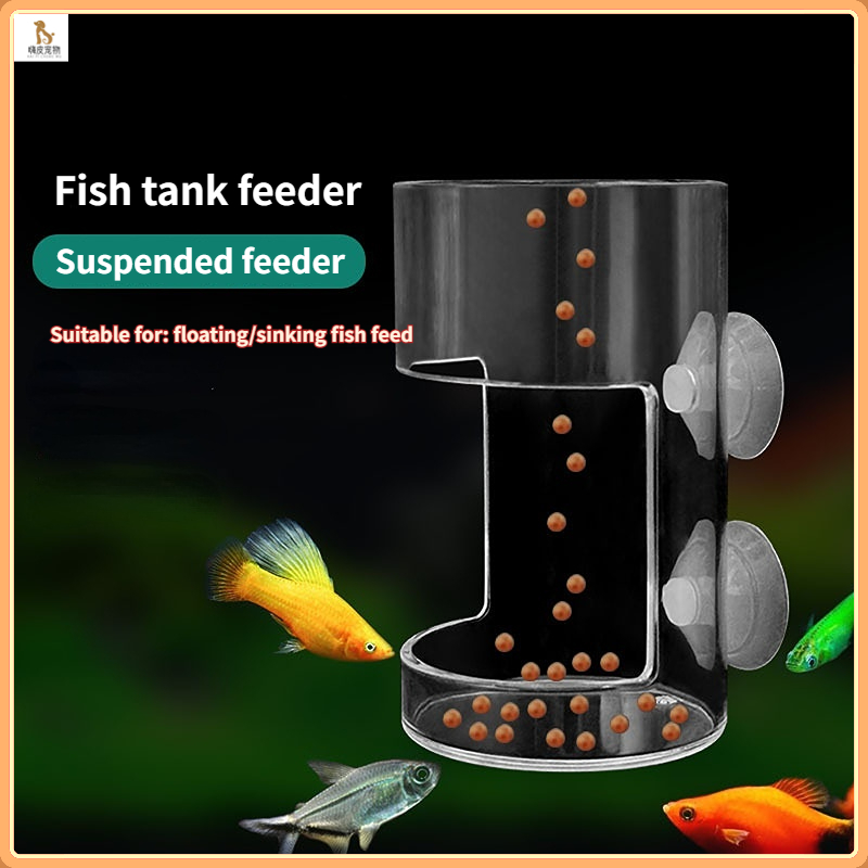 Fish tank feeder/acrylic small fixed-point feeding tube/sinking anti ...