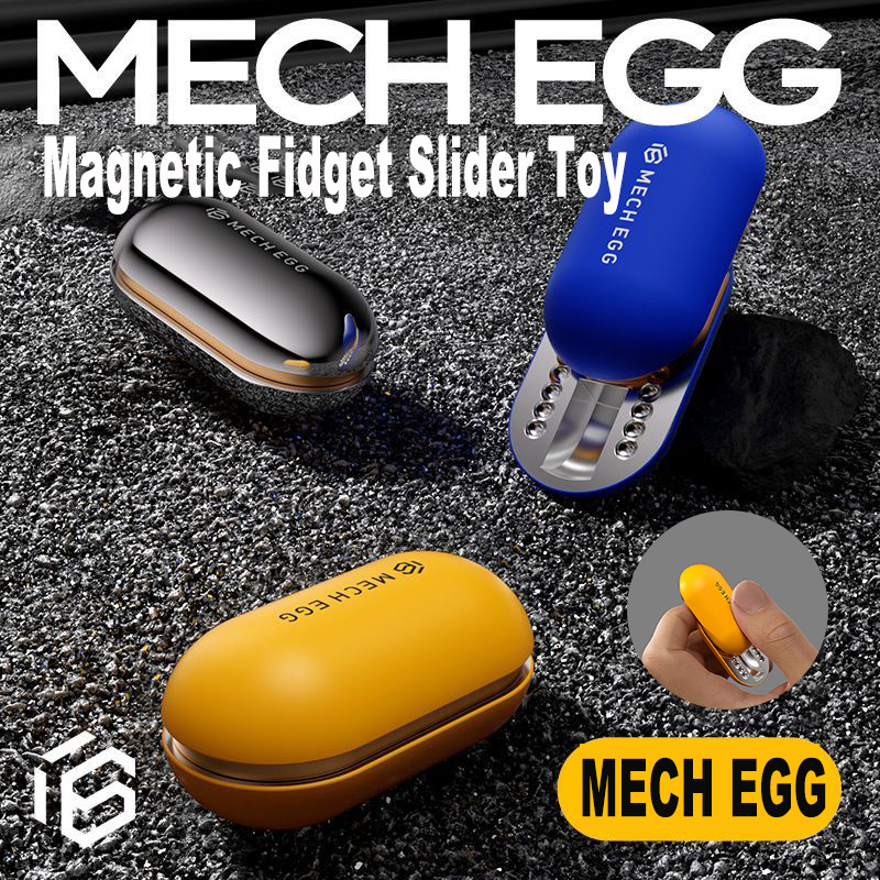 Magnetic Fidget Slider Toy Mechanical egg snap coin edc push card toy ...