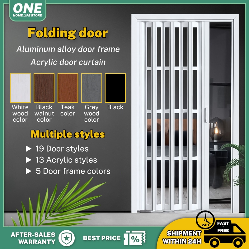 PVC folding door sliding door kitchen partition bathroom balcony ...