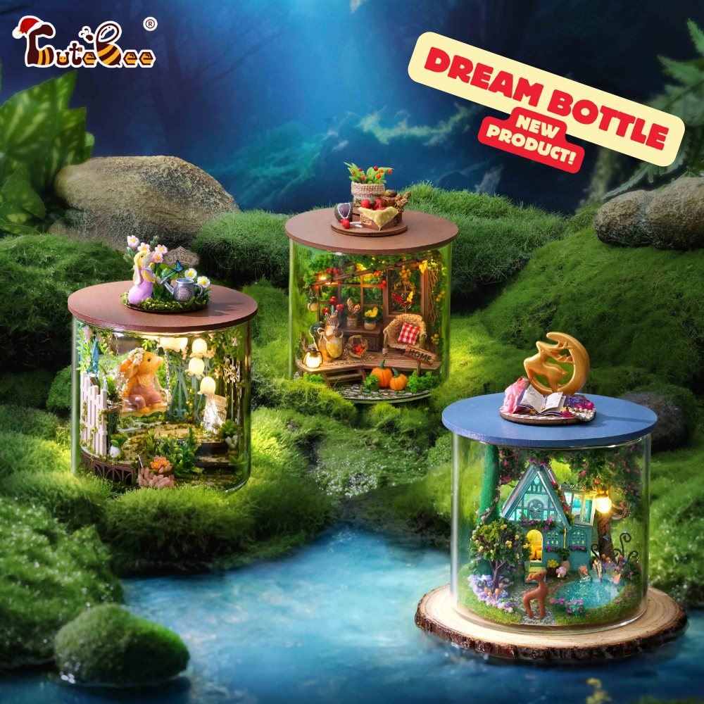 CUTEBEE Dream Bottle DIY Dollhouse Magic House Handcraft House ...