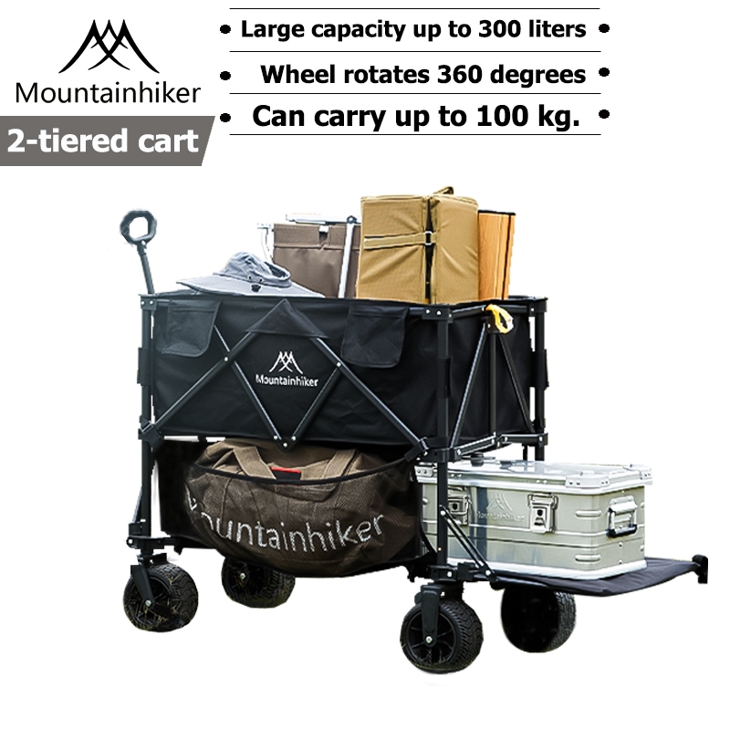 MOUNTAINHIKER Large Size Camping Wagon Foldable Trolley Camping Cart ...