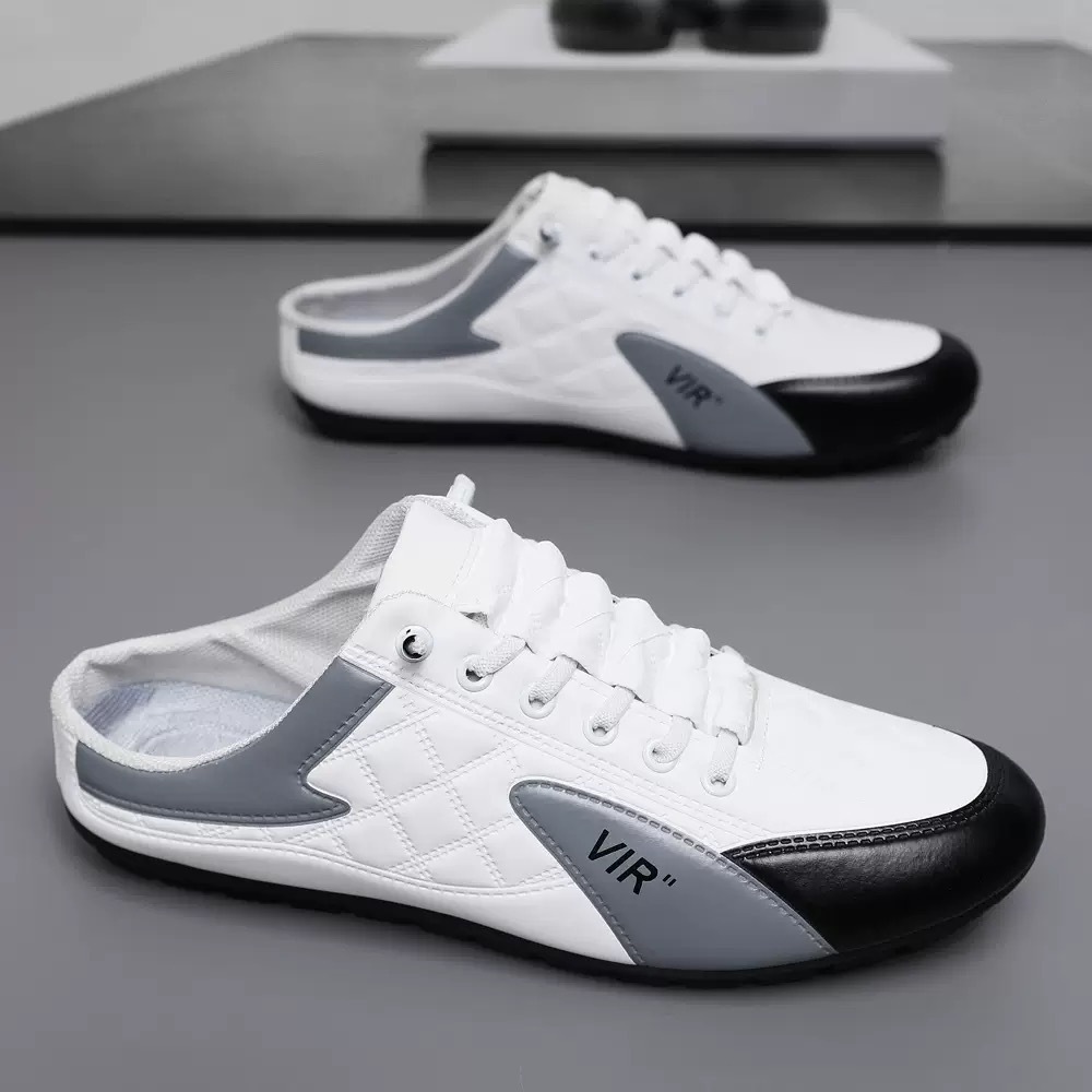 Korean Fashion Half Shoes For Men Casual Slippers Loafer Shoes Light ...