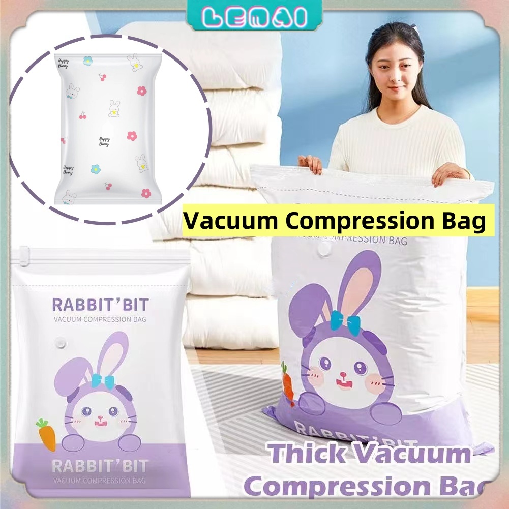 Vacuum Compression Bag Reusable Clothes Storage Space Saving Travel ...