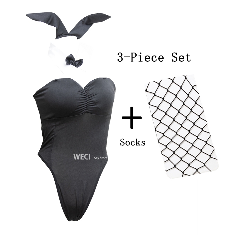 Weci Sexy Cute Bunny Girl Cosplay Costume One Piece Bodysuit Mai