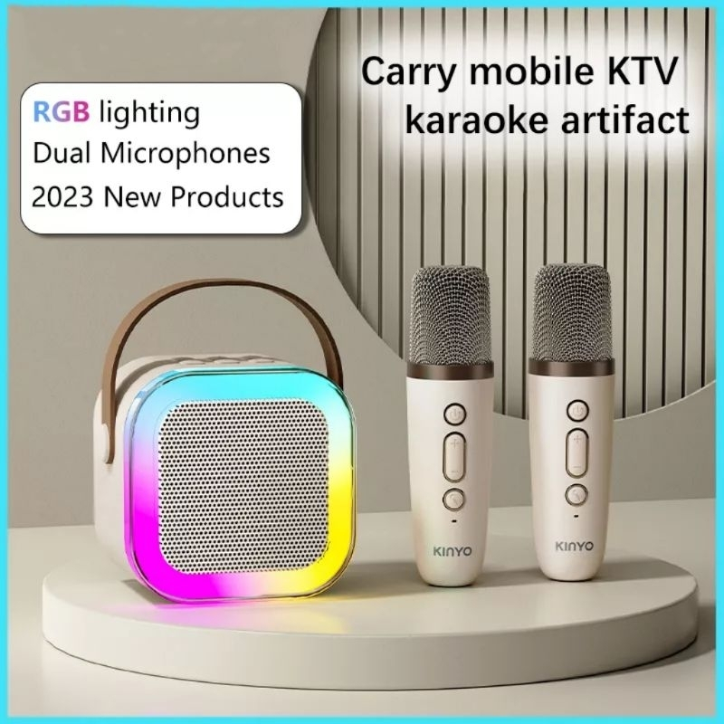 Wireless Karaoke Speaker K12 With Karaoke Bluetooth Microphone Home KTV Karaoke Machine RGB ...