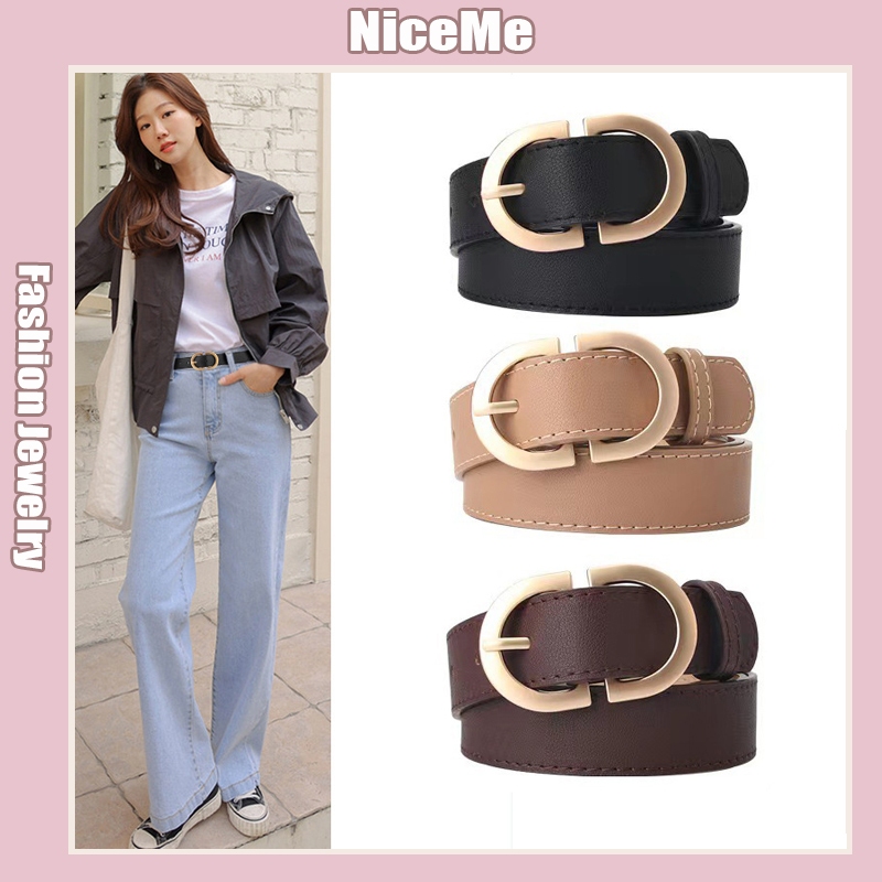 Women's Retro Belt Korean Style Versatile Belt Fashionable Jeans ...