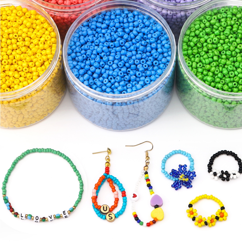1000Pcs 3mm Solid Lacquer Bake Charm Czech Glass Seed Beads DIY ...