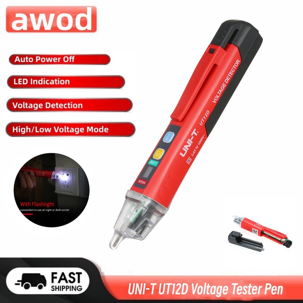 【SZ1】 UNI-T UT12D AC 24V~1000V Volt Alert Test Pen Non Contact Voltage ...