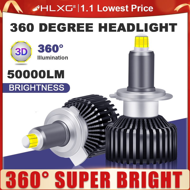 H7 H11 H4 LED 360° Car Buld Canbus 9005 HB3 9006 HB4 9012 HIR2 H1 Fog lamp D4S D2S D2H 50000LM ...