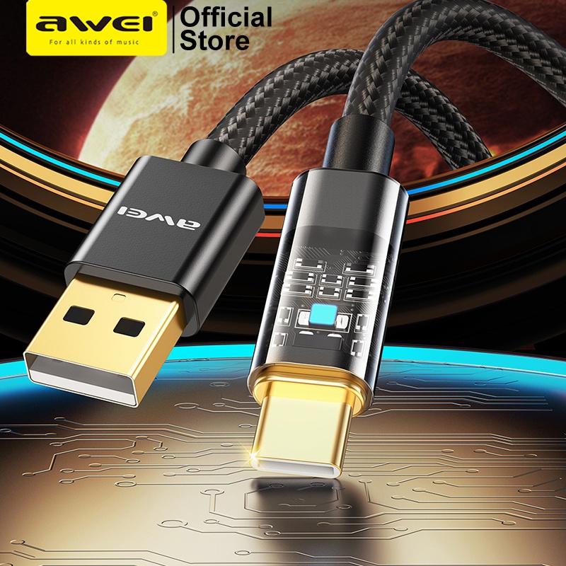 Awei CL-139 100W Super Fast Charging USB Cable Android Micro IPPhone ...