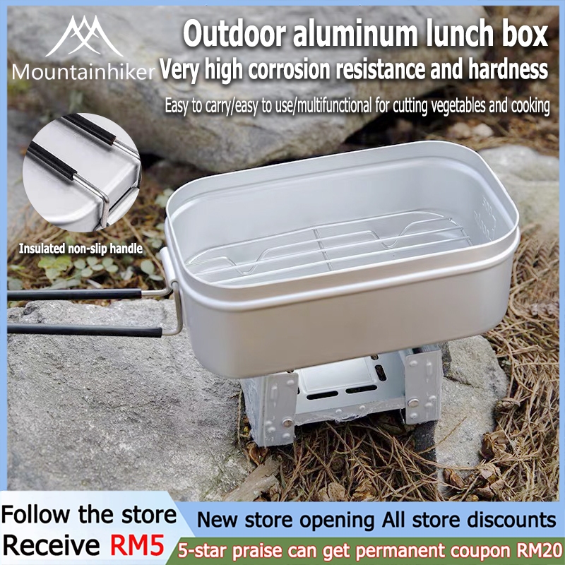 ⚡️Ready stock⚡️ MOUNTAINHIKER Aluminium Cooking Container Pot Mestin ...