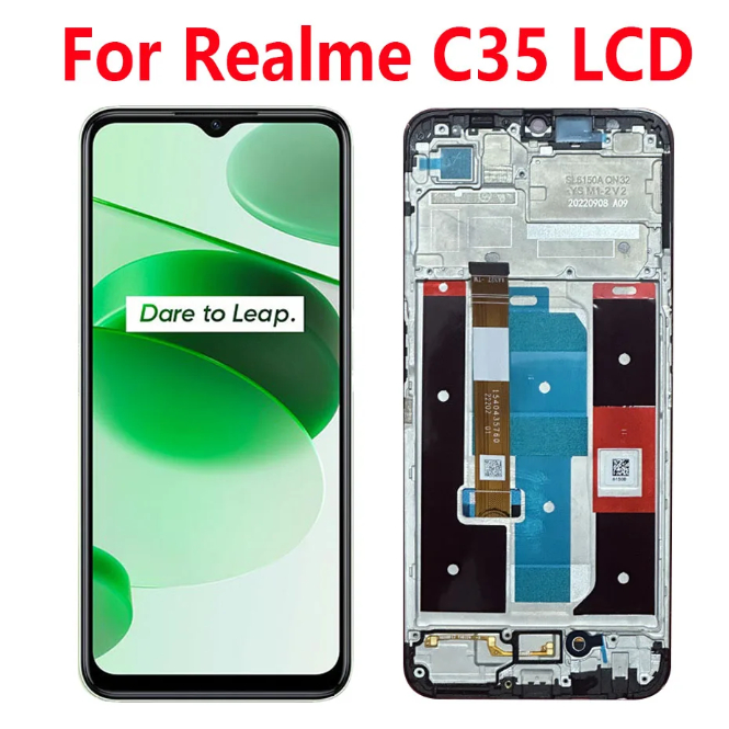 6.6'' IPS For Realme C35 LCD Display Screen Touch Panel Digitizer ...