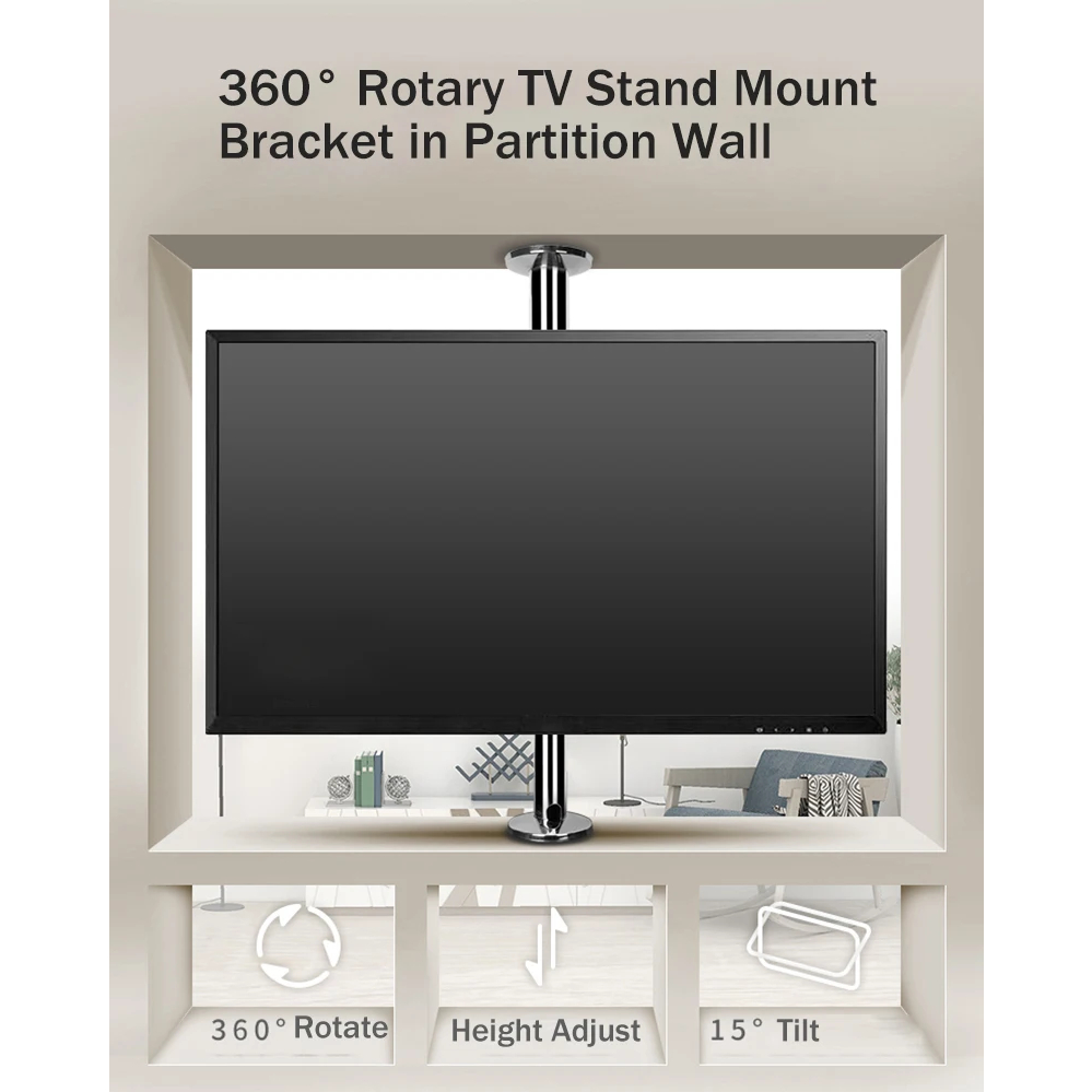 BG11-L NEW Rotate 23-65 Inch Stainless Steel LCD TV Stand Mount Bracket ...