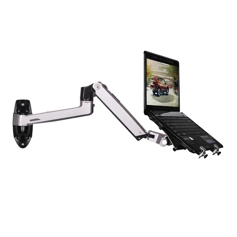 V62WT Aluminum Alloy Mechanical Spring Arm Wall Mount Laptop Holder ...
