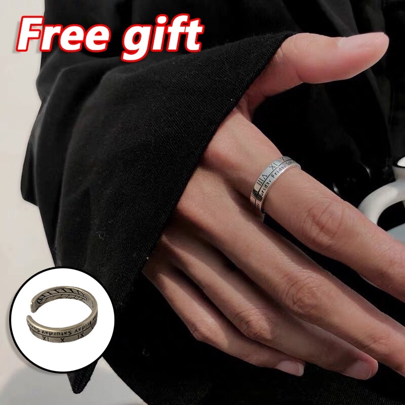 Stainless Steel Mobius Ring Couple Open Ring Men and Women Personality ...