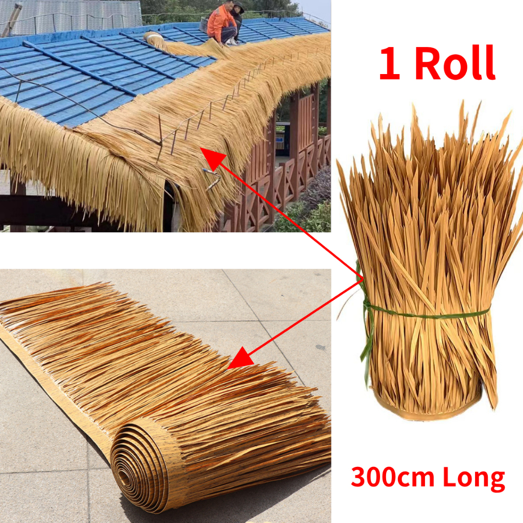 VU Simulated Thatched Scenic Roof Area Decoration Fake Straw Plastic ...