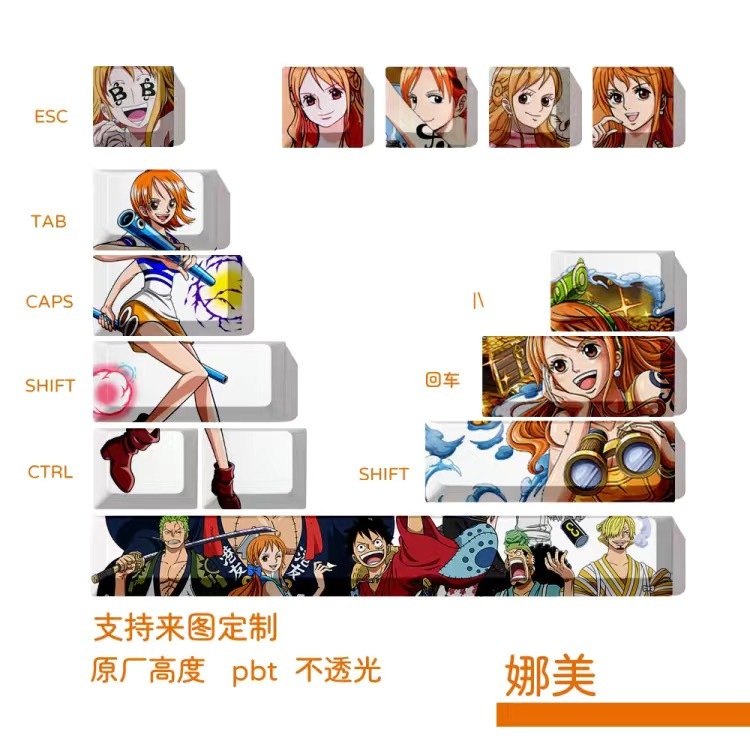 [WKK]Mechanical Keyboard Dedicated Keycaps One piece Luffy / Zoro ...