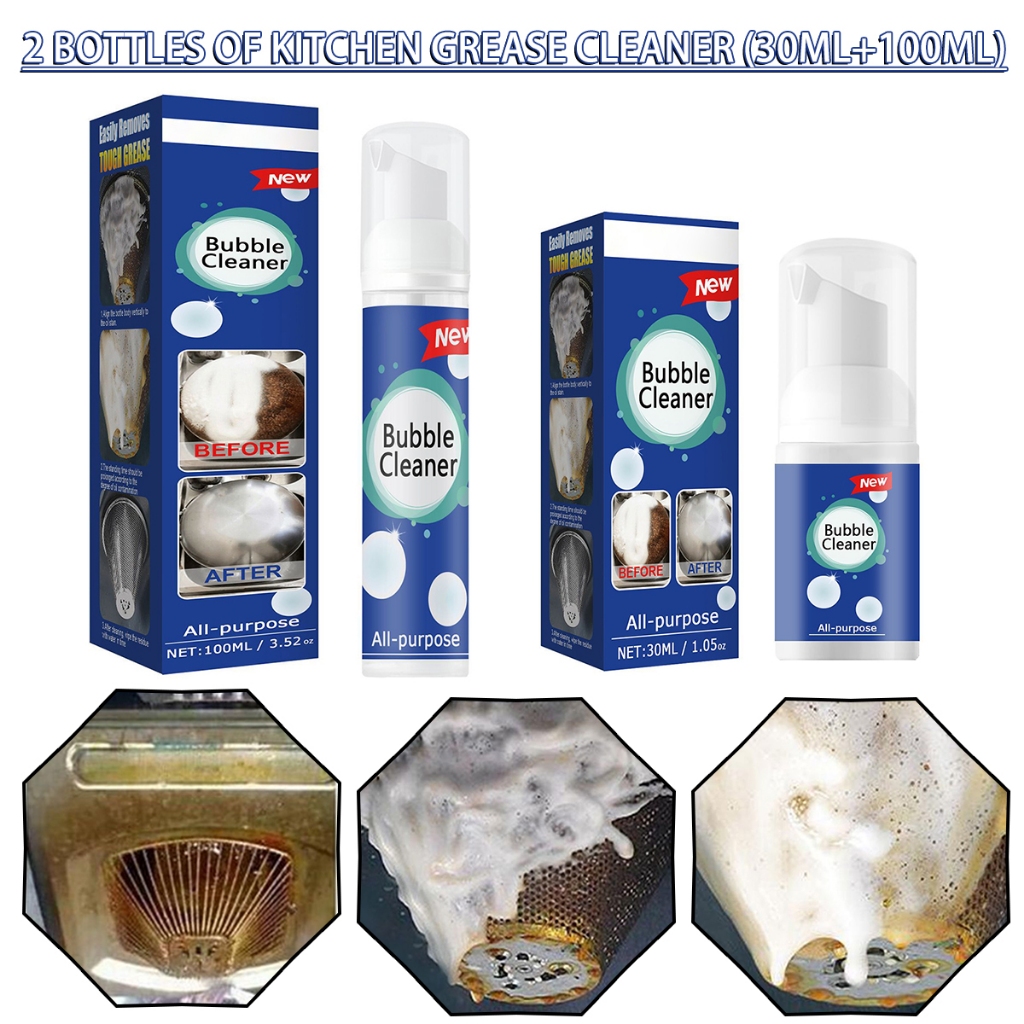 Multi-Purpose Cleaning Bubble Cleaner Spray Foam Kitchen Grease Dirt ...