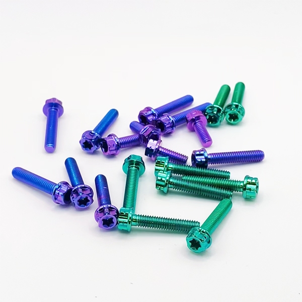 titanium alloy TC4/GR5 M4 M5 flange screw fancy internal plum screw ...