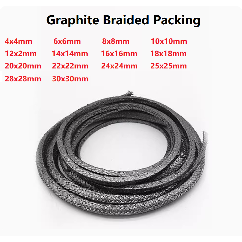 Graphite Braided Packing Graphite Wire Rod Pump Valve Seal Graphite ...