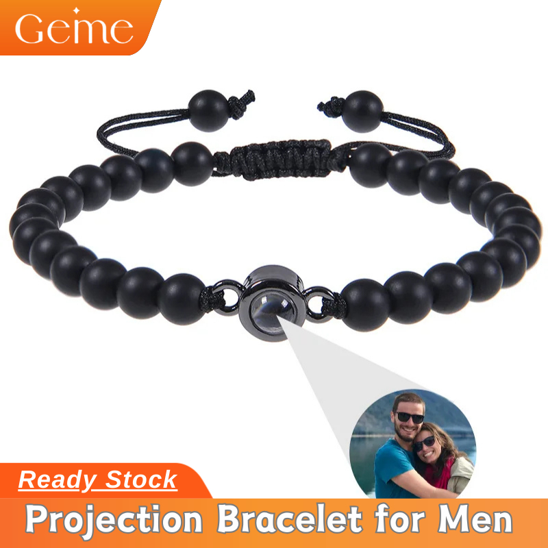 Free Custom Projection Bracelet for Men Fashion Adjustable Custom Photo ...