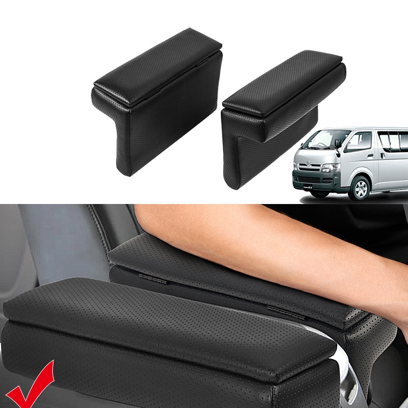2pcs Hiace KDH200 (2004-2018) Armrest car storage box Handrest Black ...