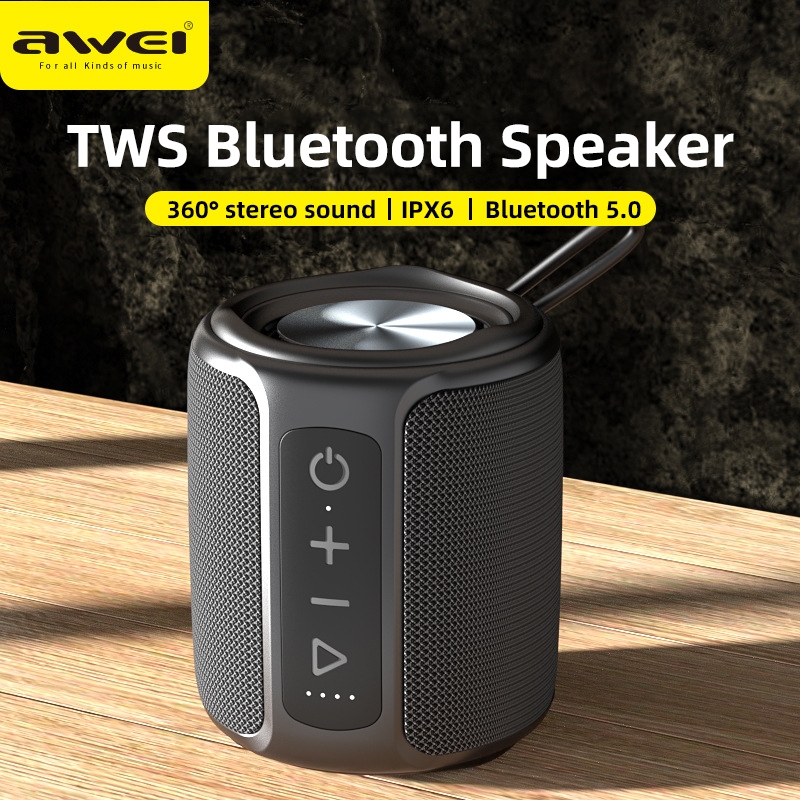 Awei Y310 Mini Portable Bluetooth Speaker Dual Full-range Speakers 360° Stereo Surround Built-in ...
