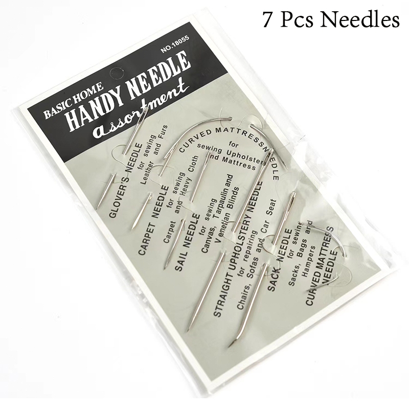 Heavy Duty Hand Sewing Needles Set 7 Needles for Upholstery Leather ...