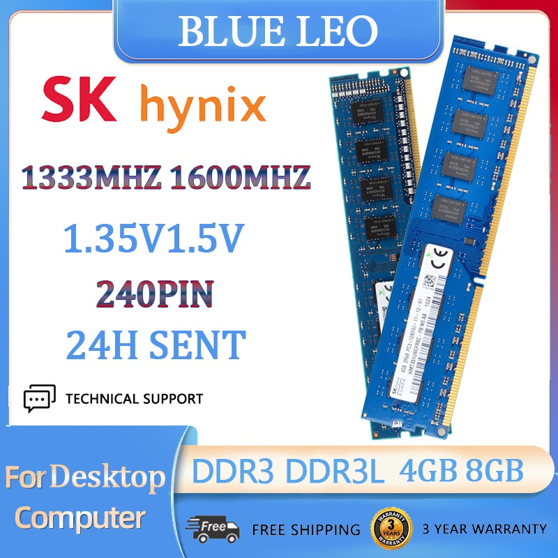 Sk Hynix 4Gb 8GB DDR3 RAM DDR3L 1333Mhz 1600Mhz 1Rx8 2Rx8 PC3 PC3L 10600 12800 Dimm Ram memori ...