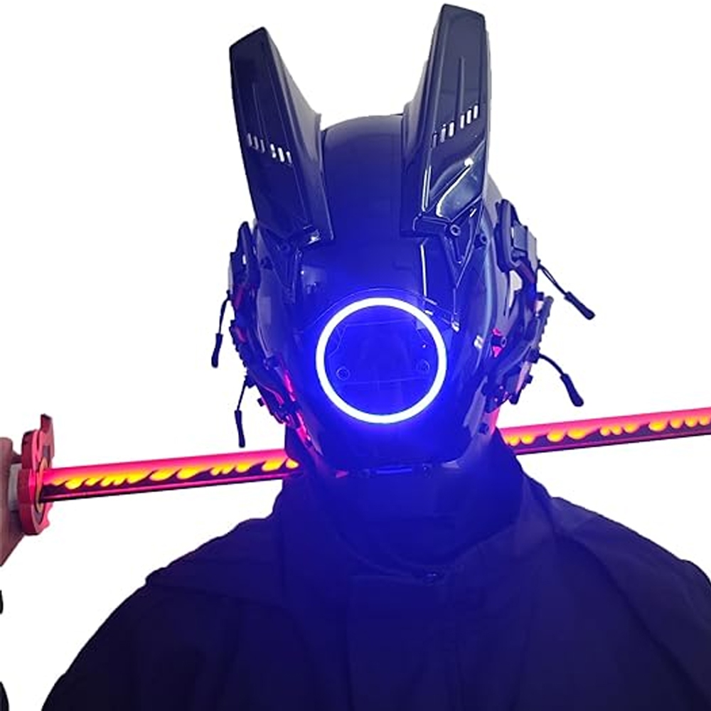 CyberPunk Mask Cosplay Mask for Men Women, Futuristic Punk Techwear ...