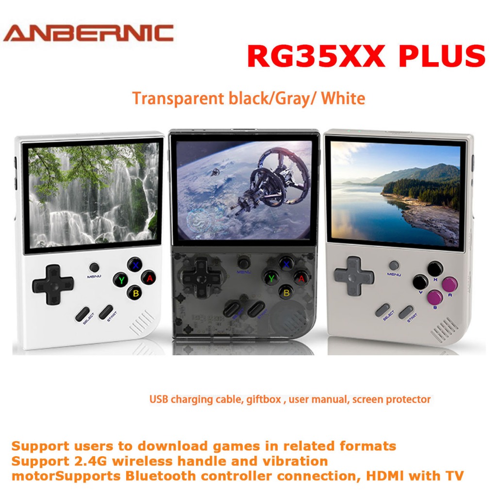 Anbernic RG35XX PLUS game console Linux system 3.5 inches 64/128GB 5000 ...