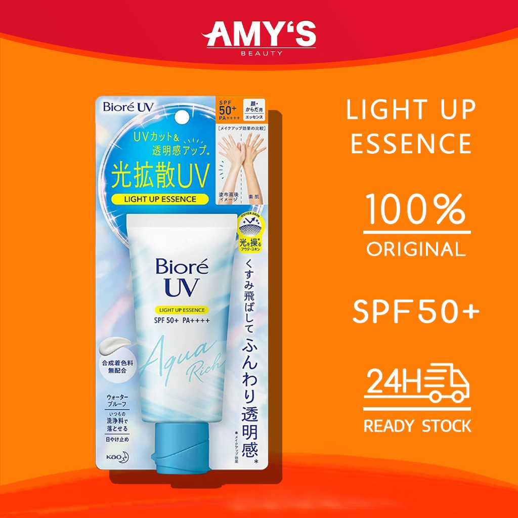 🟨6 6 SALE🟦Japan Biore Sunscreen 70g, UV Aqua Rich Light Up Essence SPF50+ PA++++, Biore Sunblock ...