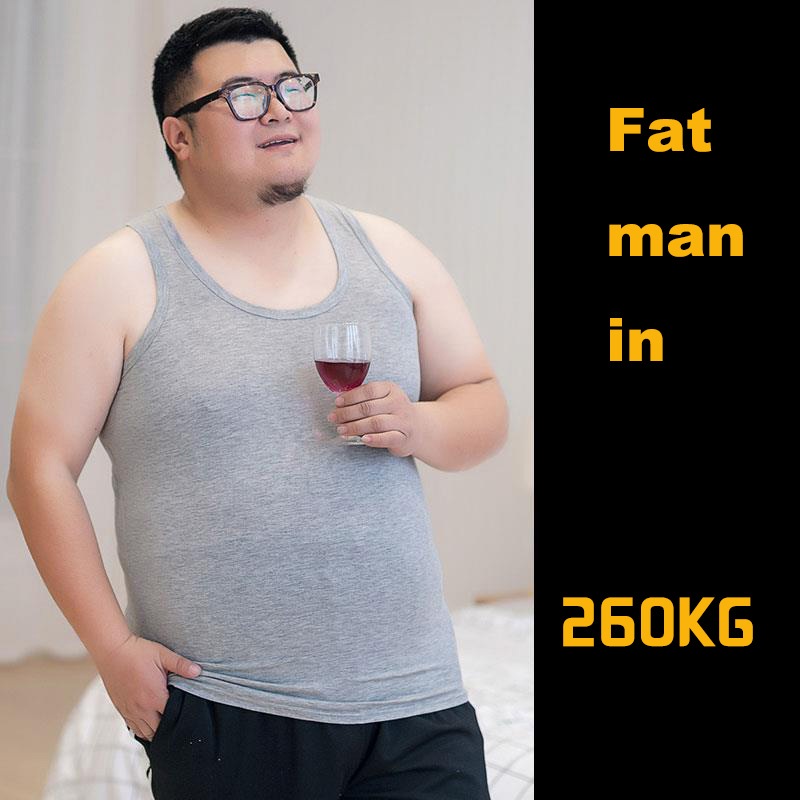 260 kg plus fat plus sweat vest male summer plus size thin fat fat man ...