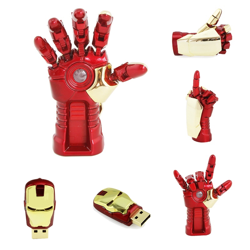 Cool Ironman Right Hand Design Pendrive 32GB USB 2.0 Flash Drive Metal ...