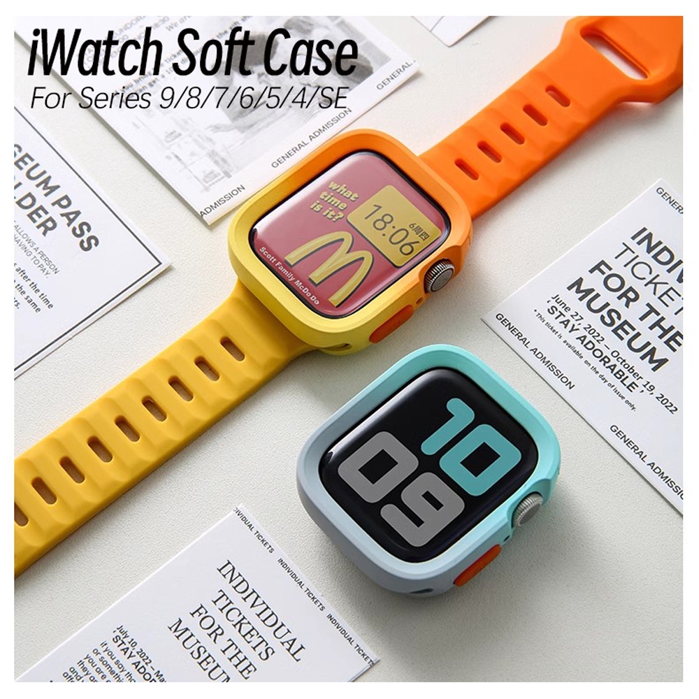 Gradient Color Silicone Soft Case for iWatch Ultra 2 49mm 45mm 41mm ...