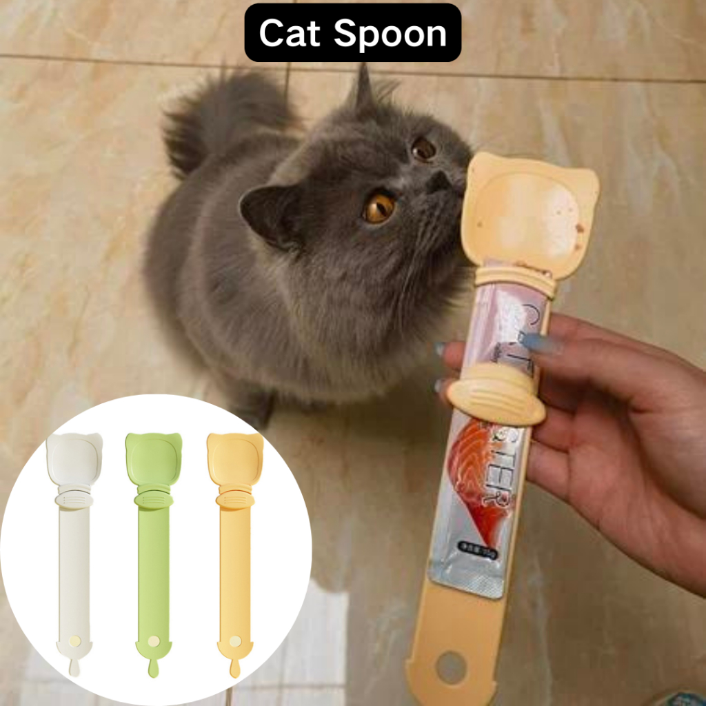 餵食器 狗 Cat Treats Spoon Feeder Snack Lickable Squeezing Spoon Cat Liquid ...