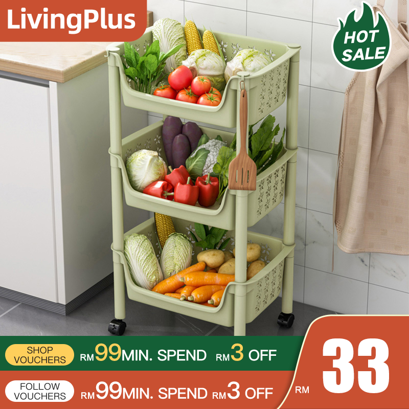 Vegetables Basket Storage Trolley Storage Rack Organizer Vegetables ...