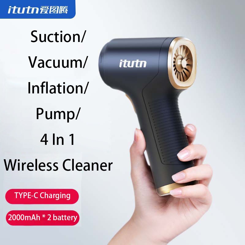 Itutn Portable Wireless Car Vacuum Cleaner Strong Suction Handheld Robot Vacuum Suction and ...