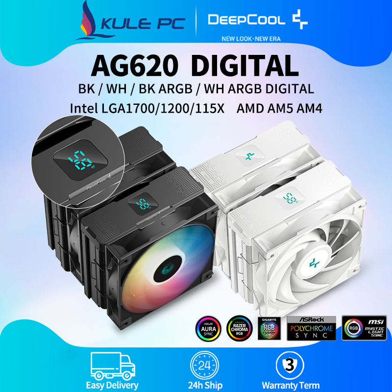 Deepcool AG620 Digital ARGB CPU Cooler 6 Heat Pipes For Intel LGA1700 ...