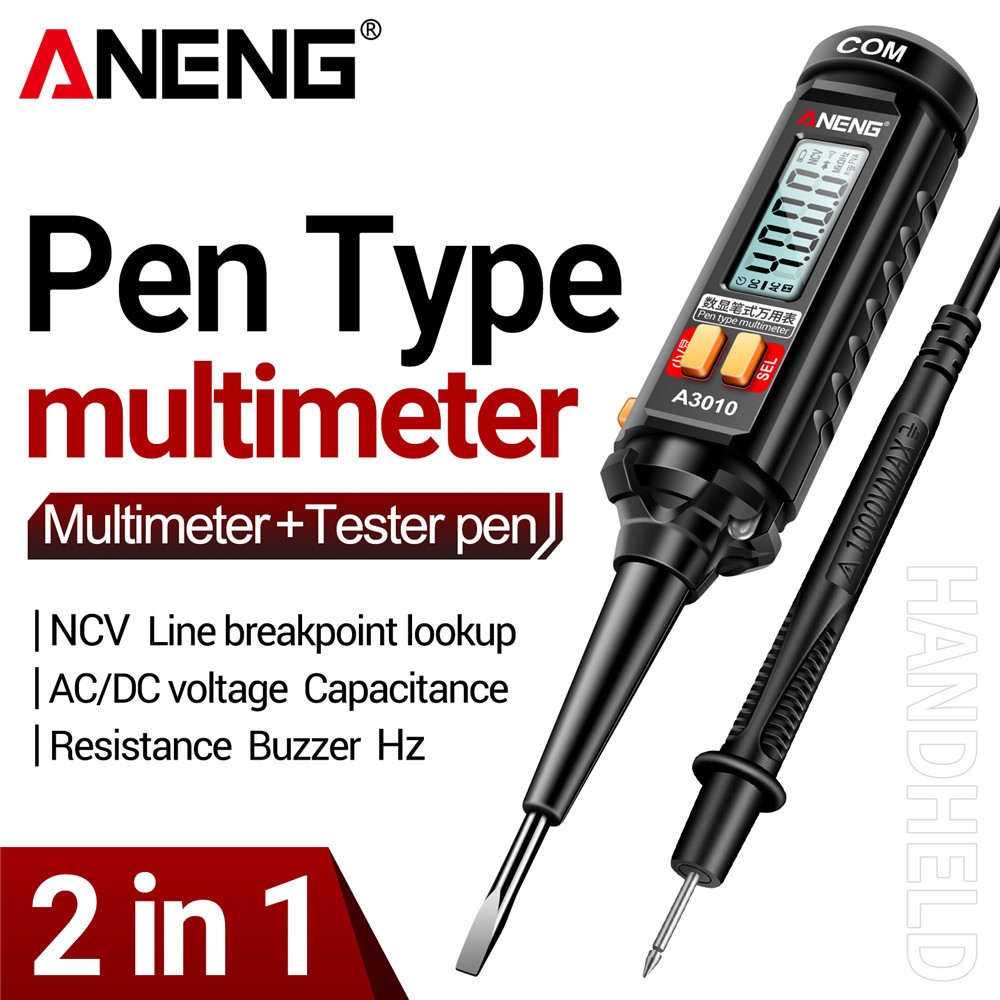 ANENG A3010 4000 Counts Pen-Type Multimeter True-RMS Backlight Multi ...