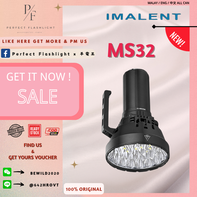 Perfect Flashlight IMALENT MS32 Brightest Flashlight | Shopee Malaysia