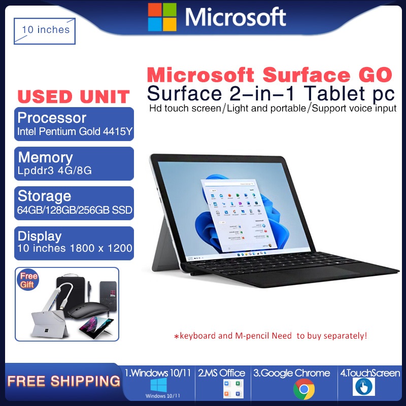 Microsoft Surface Go1 Go2 Go3 Laptop 2-in-1（Win10 or win11 system）Intel ...
