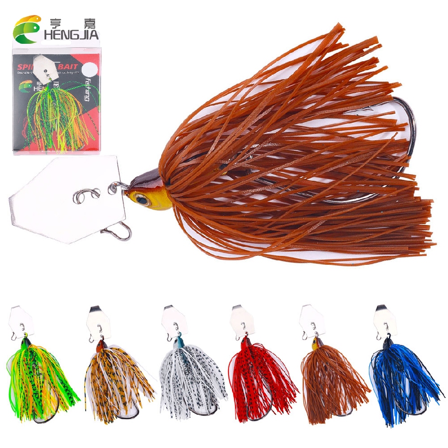 HENGJIA 1Pcs 15g/20g Chatter bait spinner bait weedless fishing lure ...