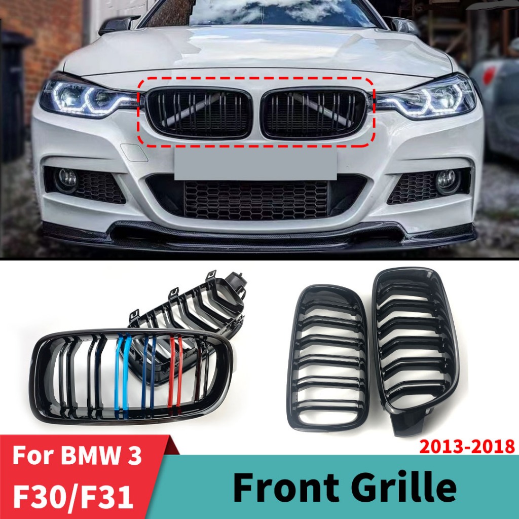 Front Grille Inlet Grid Mesh Kidney Grill Tuning For BMW 3 Series F30 ...