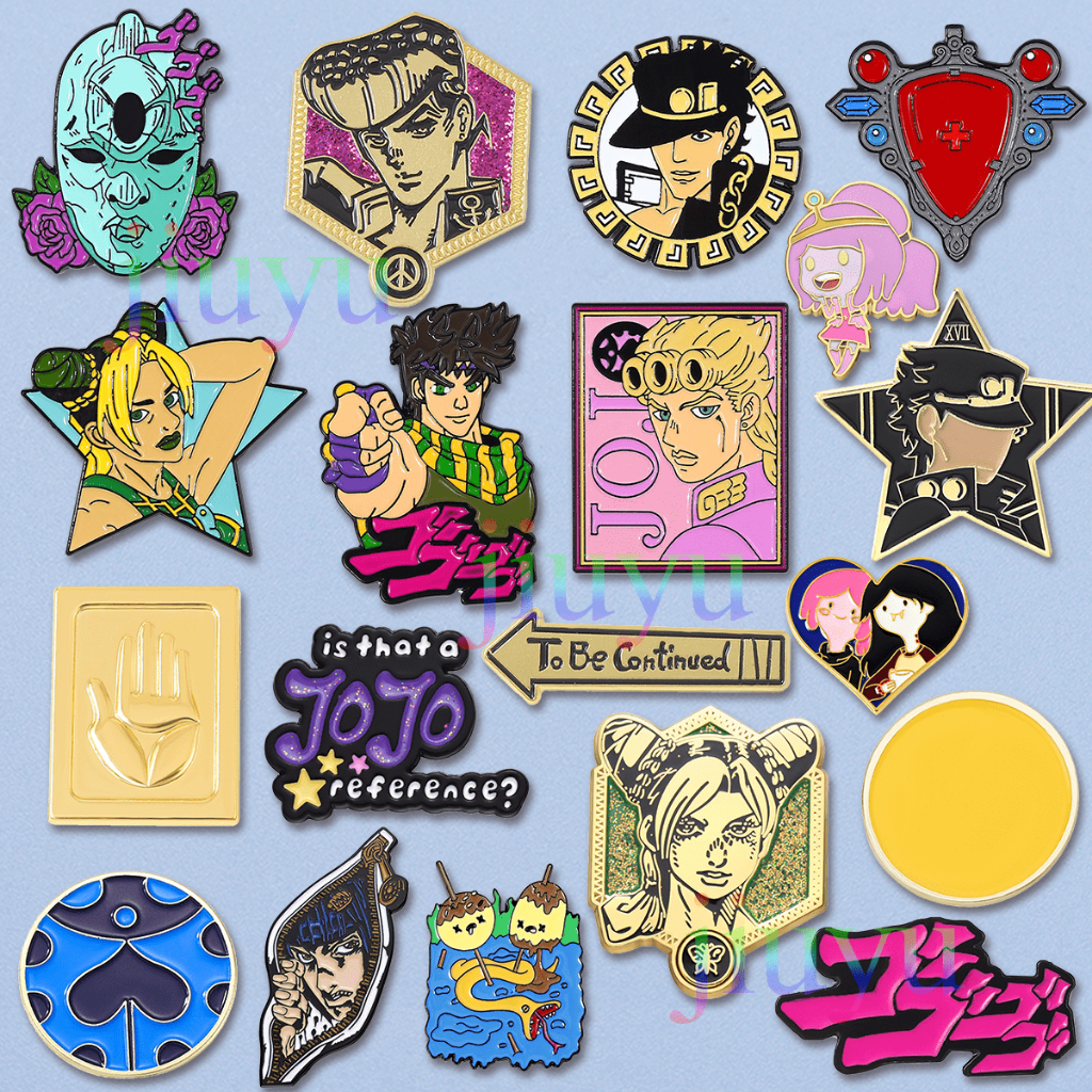 JoJo Adventure Enamel Pins Custom Kujo Jotaro Jolyne Cujoh Brooches ...