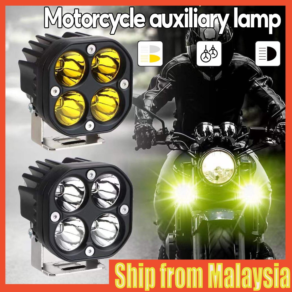 2Pcs LED Square Mini Driving Light Fog Lights Auxiliary Lights Bumper ...