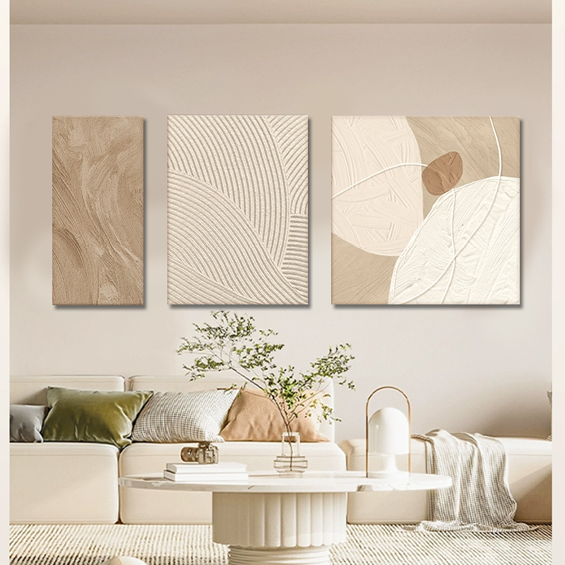 High-end Feeling 100% Pure Hand-Painted Abstract Oil Painting Three ...