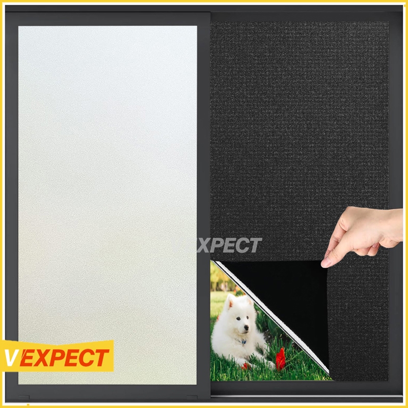 Glass Sticker for Window Privacy, Frosted Window Sticker Film, Blackout ...
