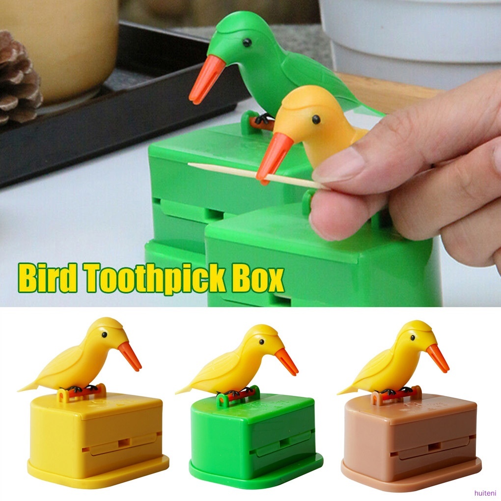 Toothpick Box Toothpick Storage Case Automatic Dispenser Bird Shape ABS ...